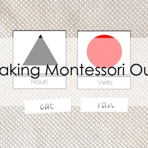 Montessori Grammar Symbol 3 Part Cards & Definitions PDF - Etsy