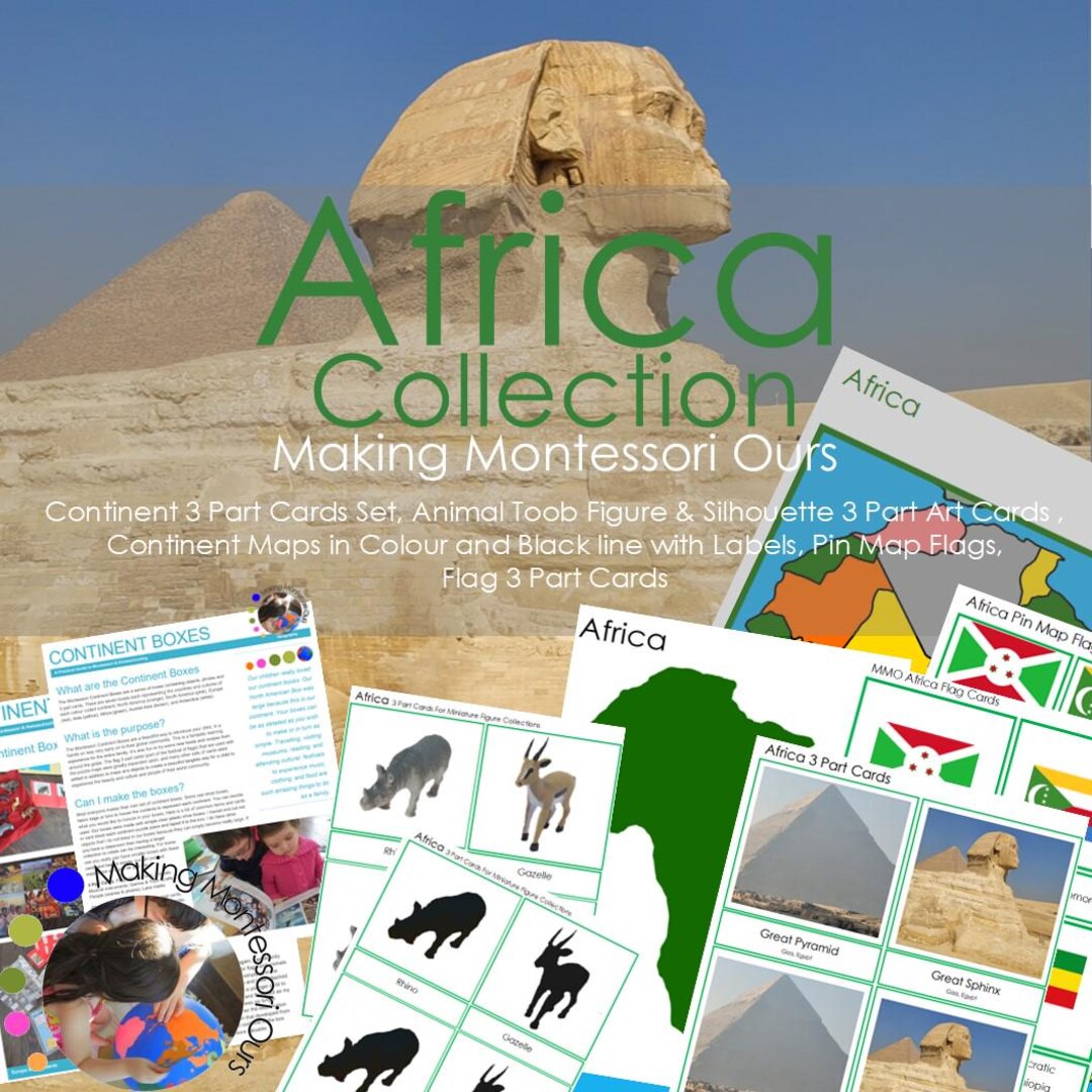 Montessori AFRICA Geography Continent Learning Package *PDF - Etsy