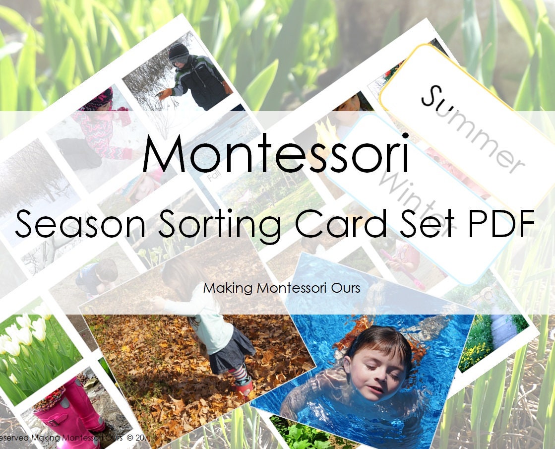 Complete Montessori Seasons & Weather Learning Activity Set PDF - Etsy