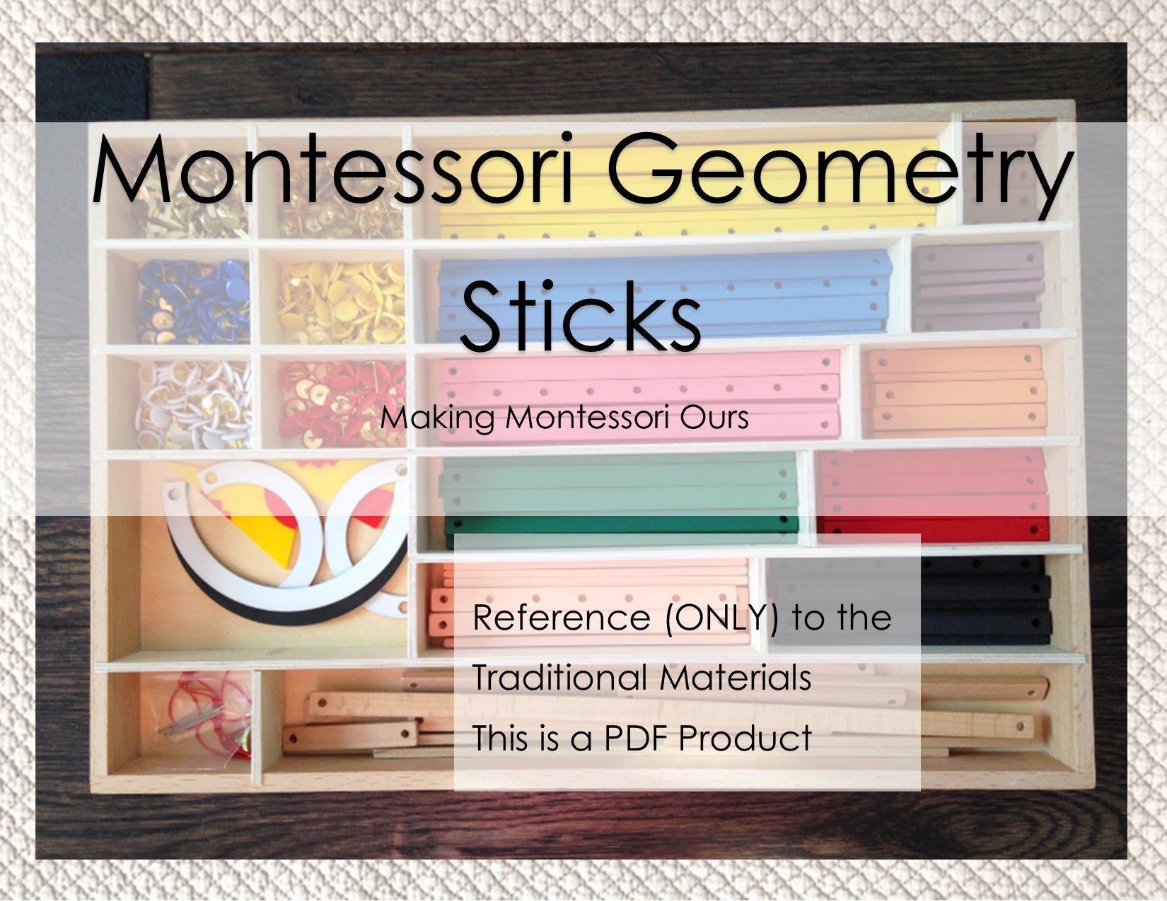 Montessori Geometry Sticks Material PDF - Etsy