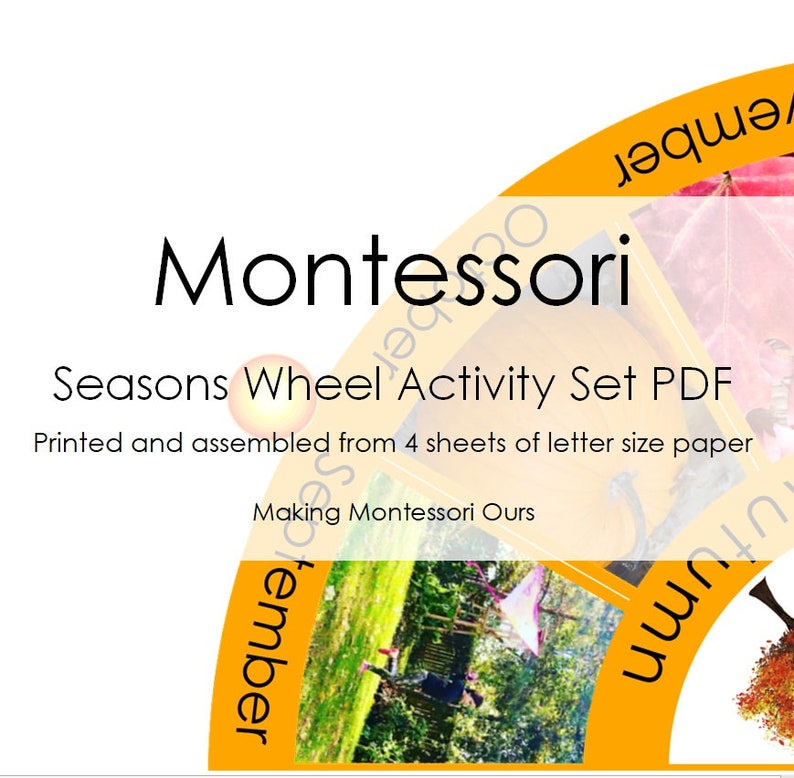 Montessori Seasons Wheel & Activity Set PDF - Etsy