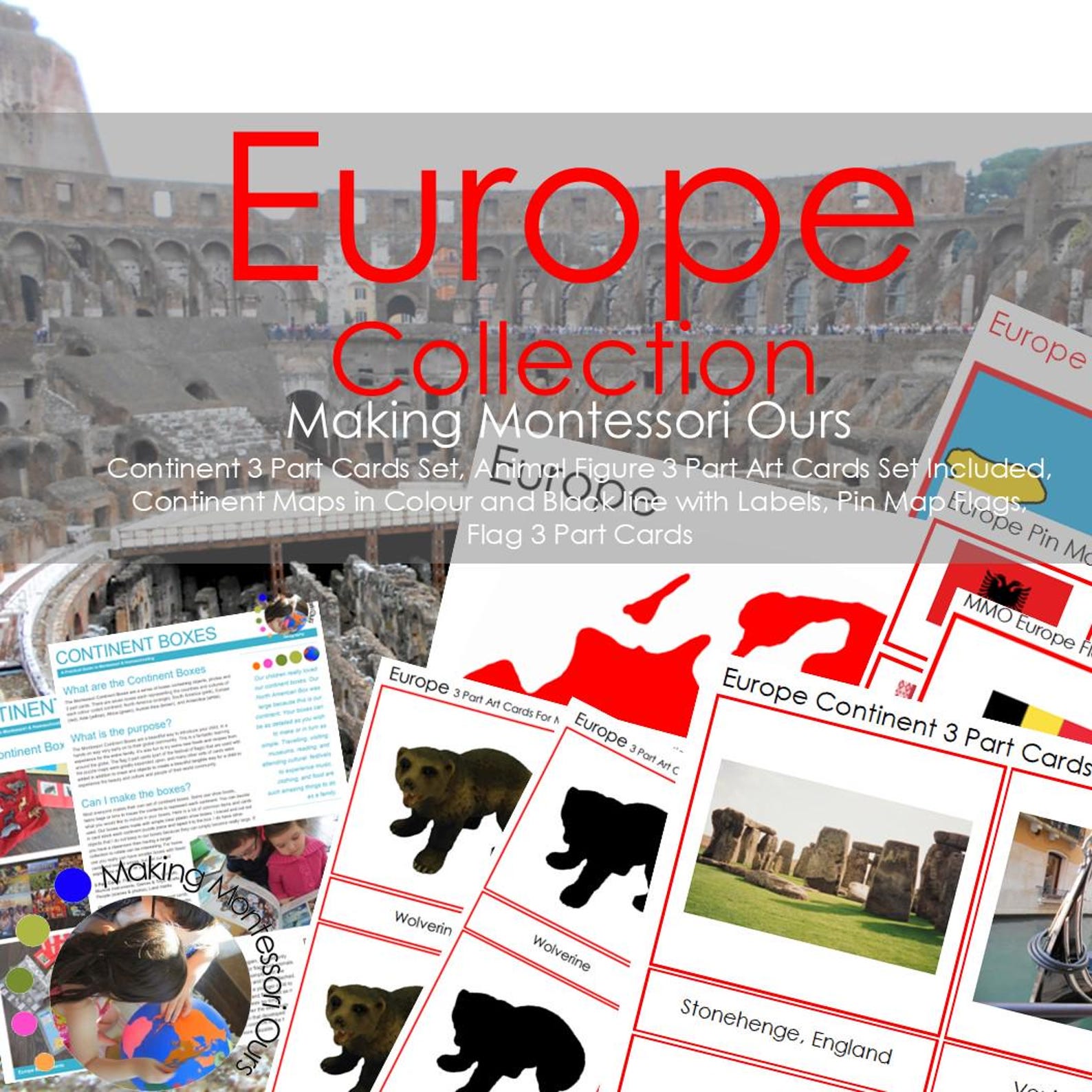 Montessori Geography World Continents Study Package FULL *PDF - Etsy