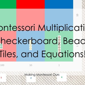 Montessori Multiplication Checkerboard, Tiles, Beads, and Equations PDF ...