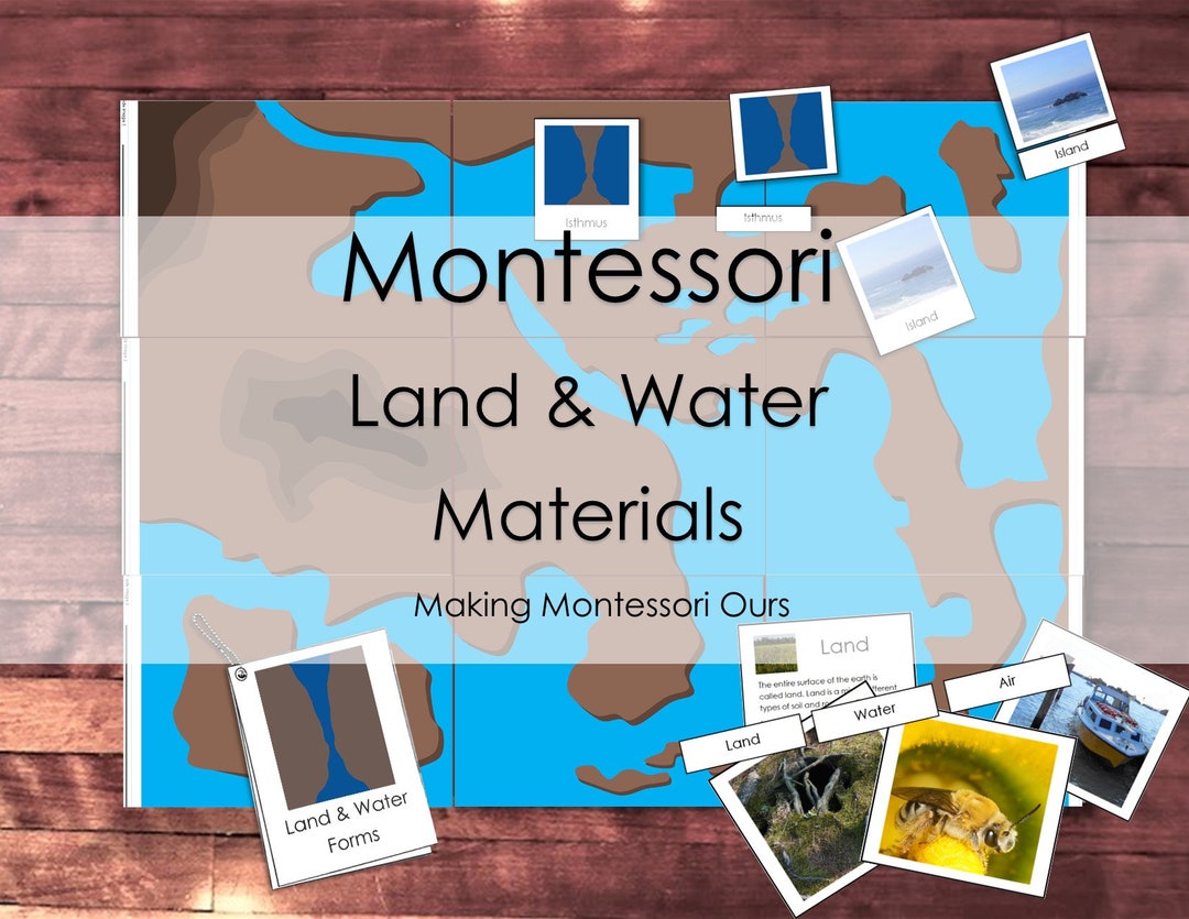 Montessori Land & Water Form and Air! 3 Part Cards With Definitions ...