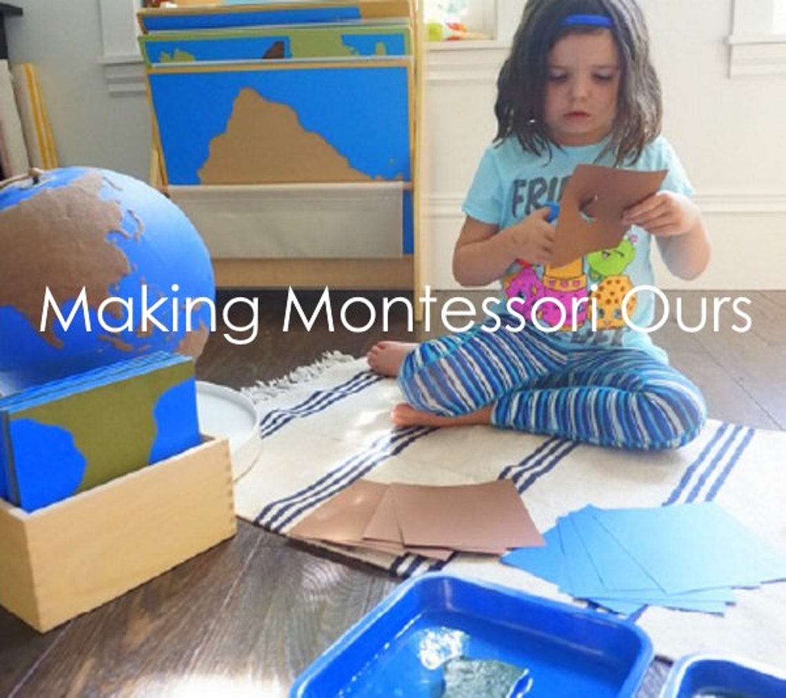 Montessori Land & Water Form and Air 3 Part Cards With Definitions ...