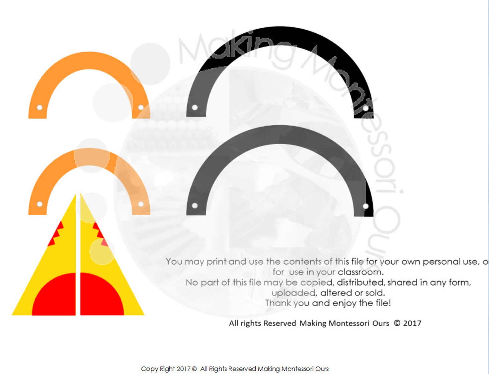 Montessori Geometry Sticks Material PDF | Etsy Canada