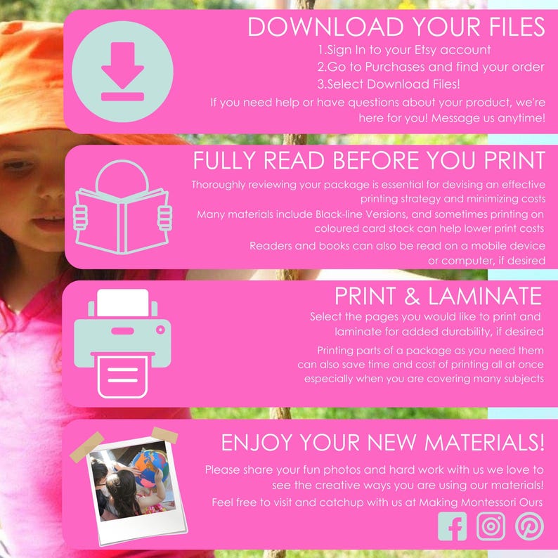 Montessori Land & Water Form and Air! 3 Part Cards With Definitions ...