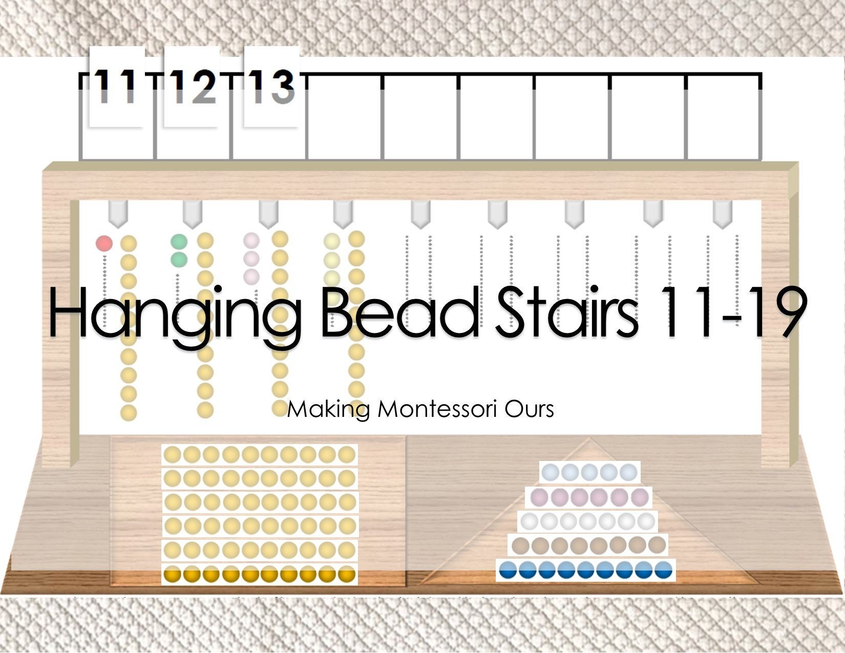 Montessori Hanging Bead Stair Frames & Beads, Printable PDF - Etsy