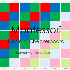 Montessori Decimal Checker Board & Support Materials, Montessori Math ...