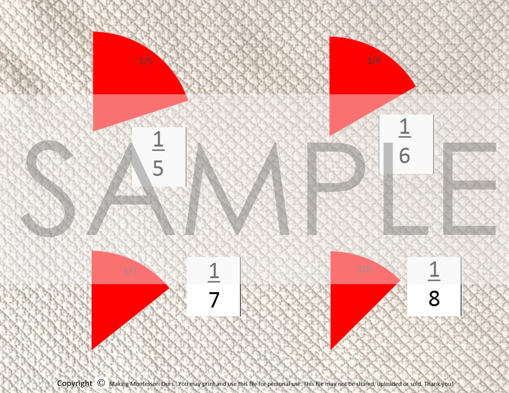 Montessori Complete Fraction Learning Package PDF/ Early - Etsy Canada