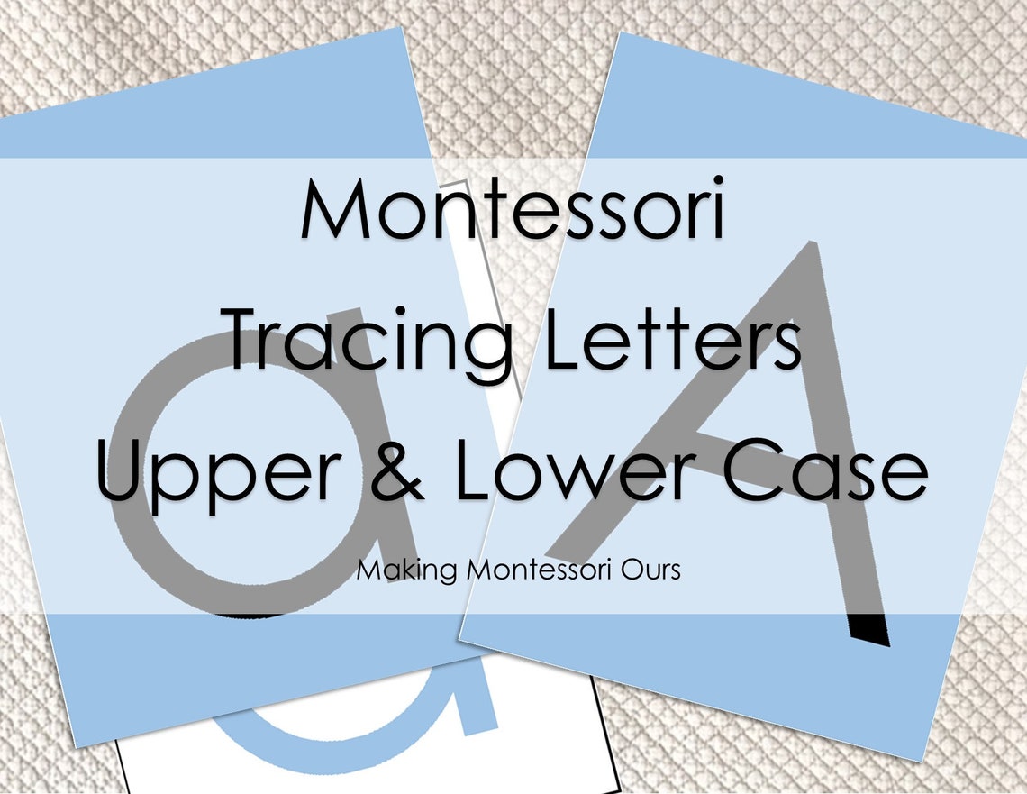 Montessori Upper and Lower Case Letter Tracing Cards PDF - Etsy