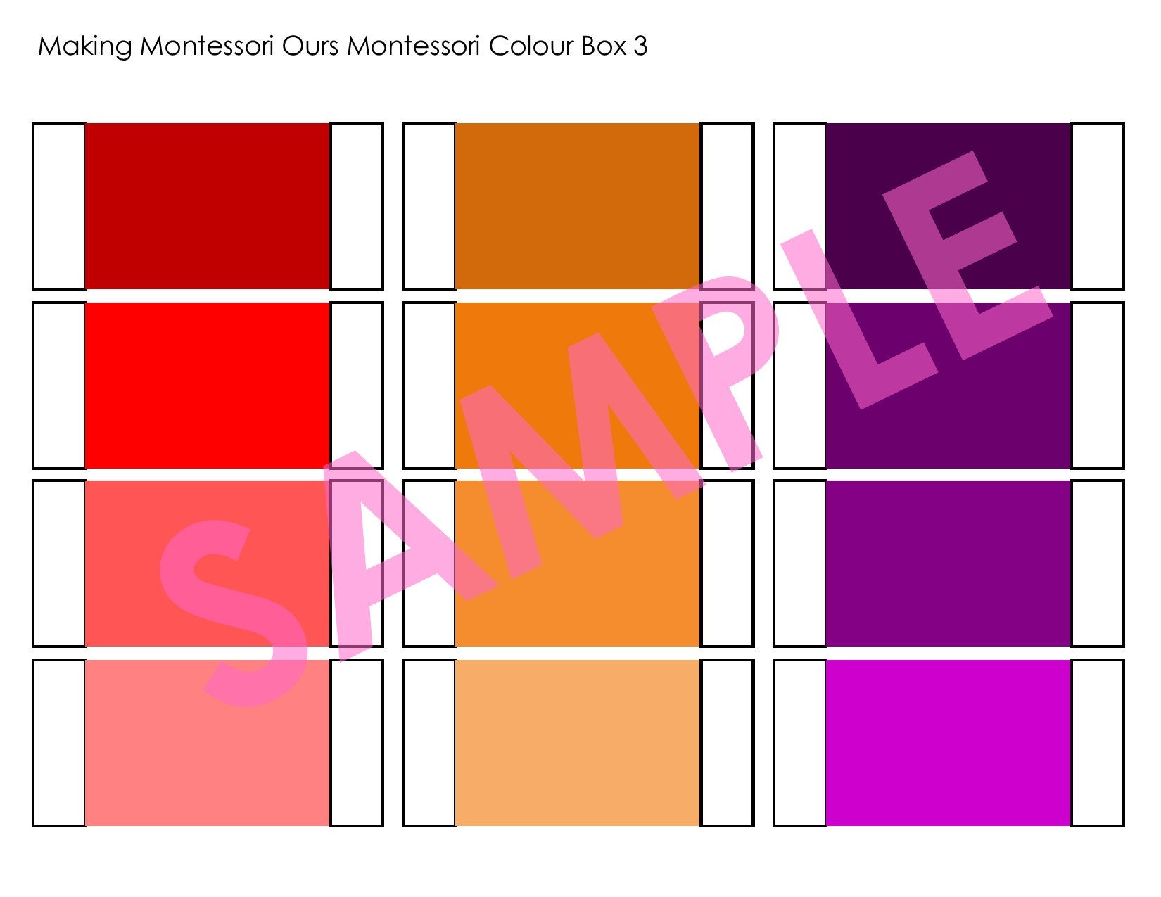 Montessori Early Learning Package /early Numeracy /colour Learning/ Pre ...