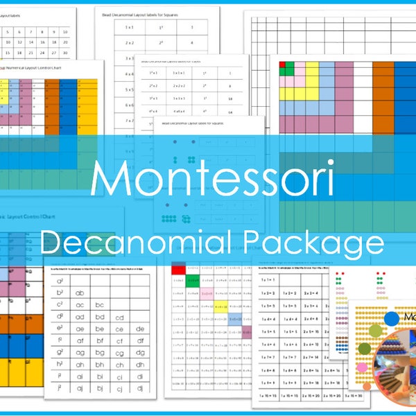 Montessori Decanomial Square - Etsy