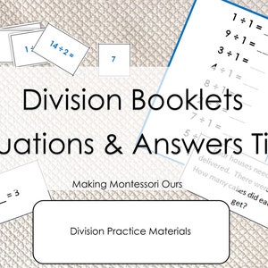 Montessori, Division Fact Memorization Materials PDF - Etsy