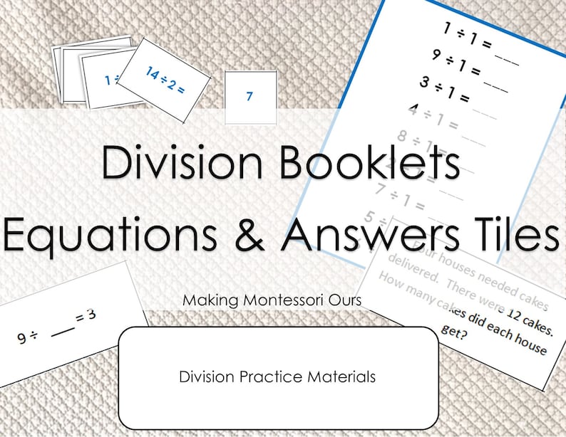 Montessori, Division Fact Memorization Materials PDF - Etsy