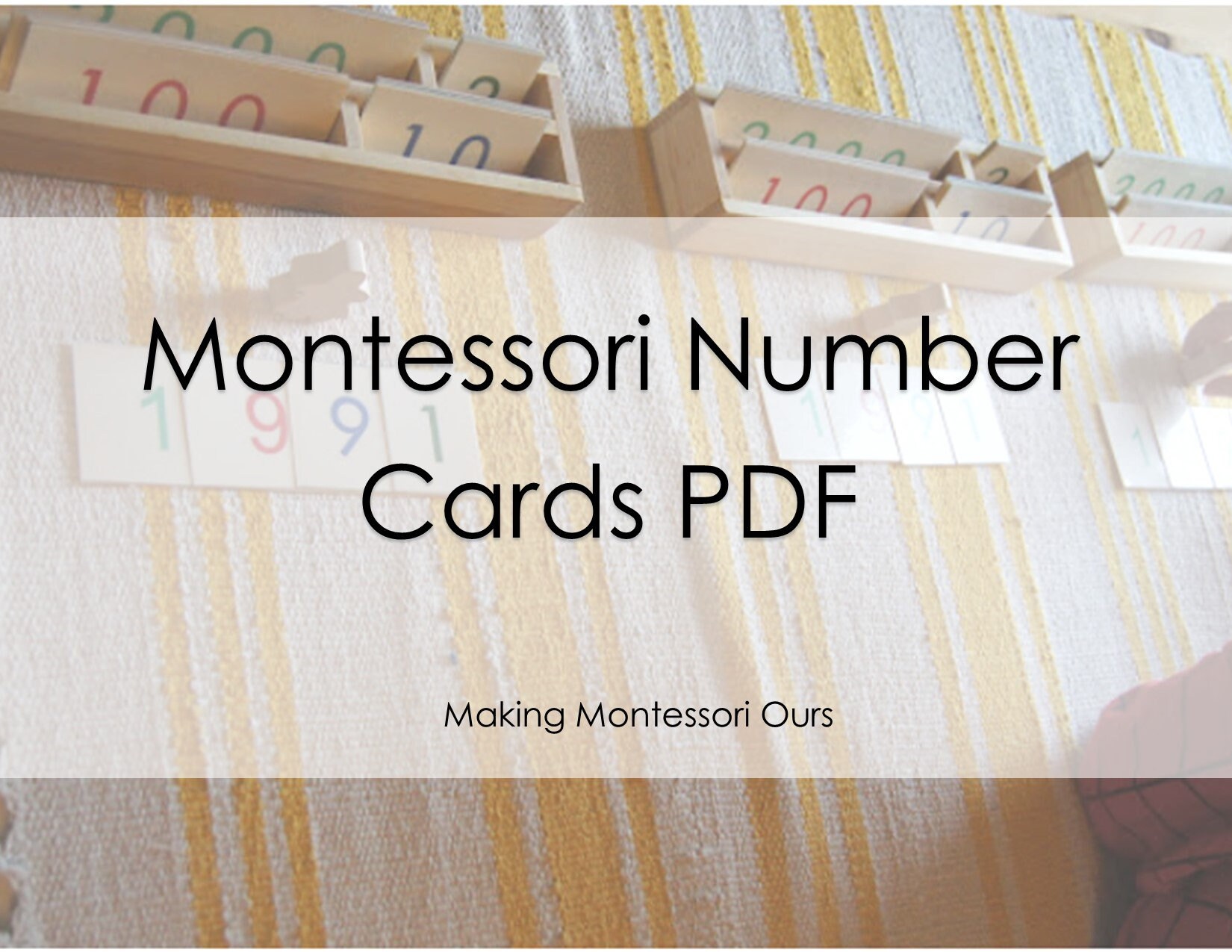 Montessori Large and Small Number Card Package PDF, Place Value and ...