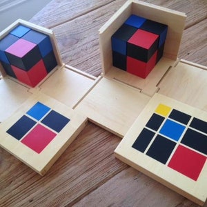 Montessori Binomial & Trinomial Cube Labels and Equations, PDF - Etsy