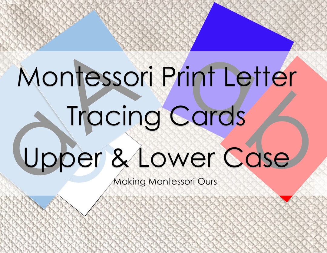 Montessori Upper and Lower Case Letter Tracing Cards PDF, Letter Sound ...