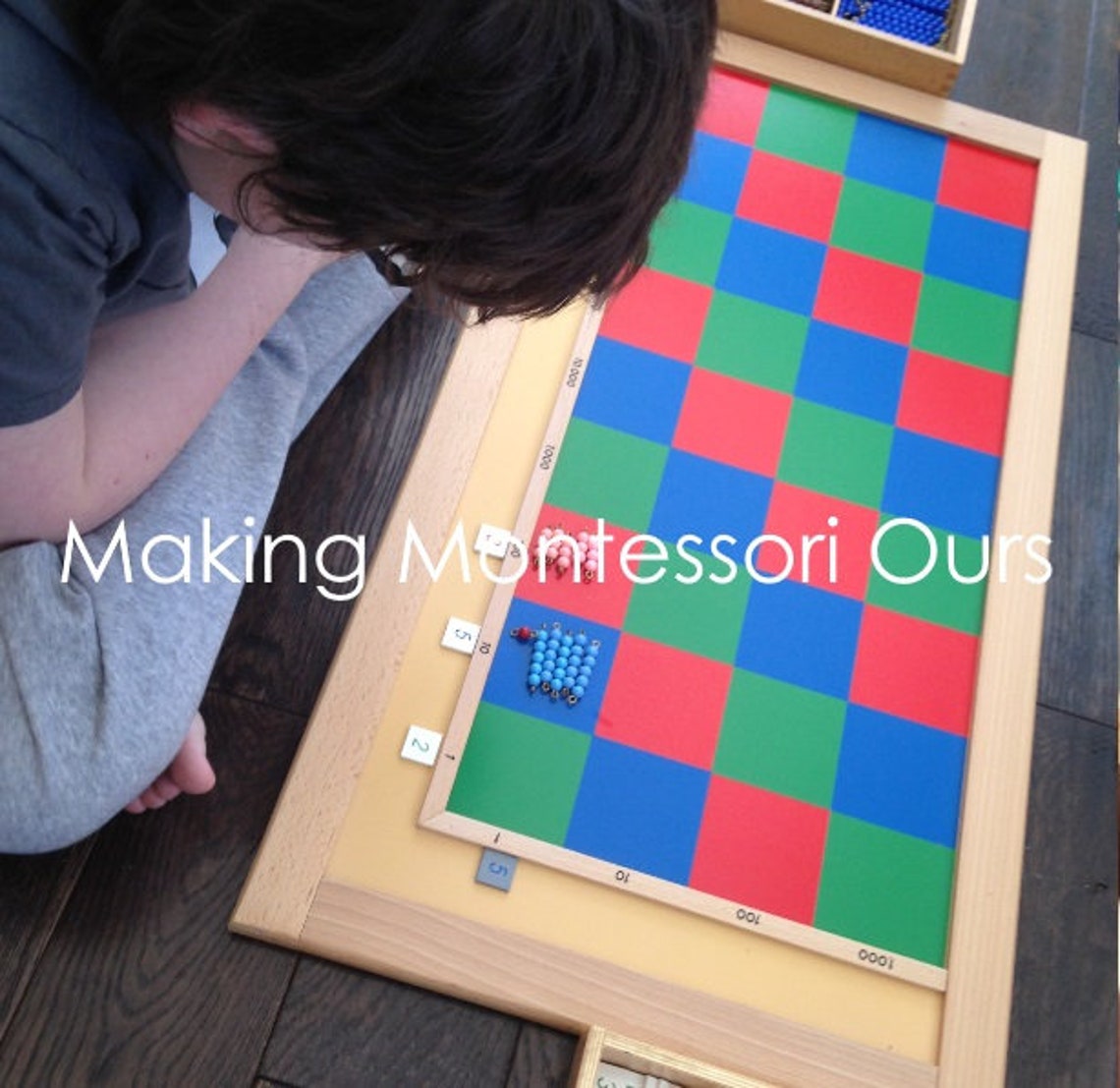 Montessori Multiplication Checkerboard Tiles Beads and - Etsy Canada