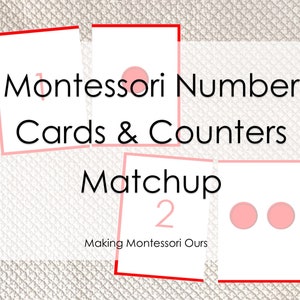 Montessori Number Cards and Counters Set PDF - Etsy
