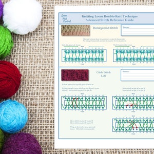 Advanced Loom Knit Stitch Reference Guide - Etsy