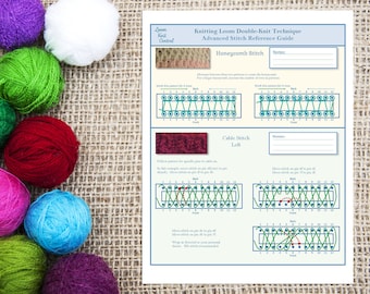 Basic Loom Knit Stitch Reference Guide - Etsy