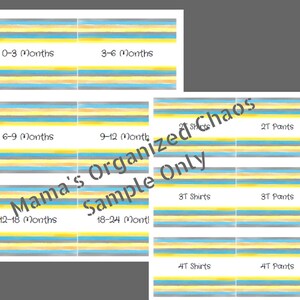 Clothing Bin Labels Baby & Toddler Printable light Blue - Etsy