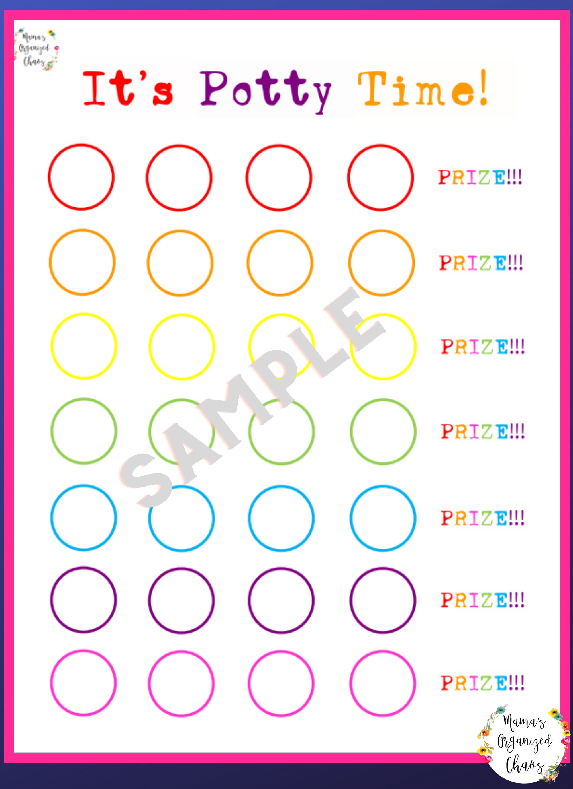 Potty Training Reward Chart - Etsy