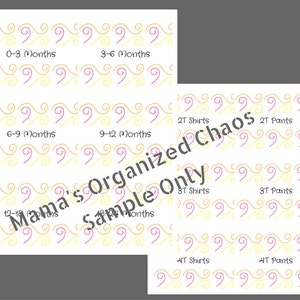 Clothing Bin Labels Baby & Toddler Printable - Etsy