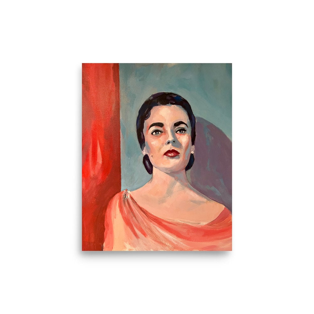 Elizabeth Taylor Art Print, Wall Décor - Etsy