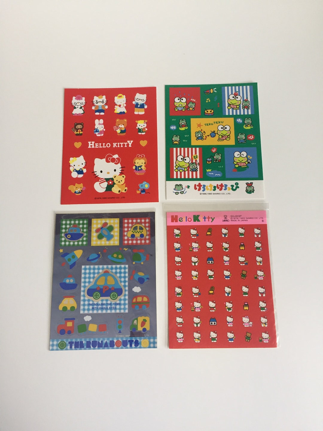 Vintage SANRIO Stickers - Hello Kitty, Kerroppi, and the Runabouts - Etsy