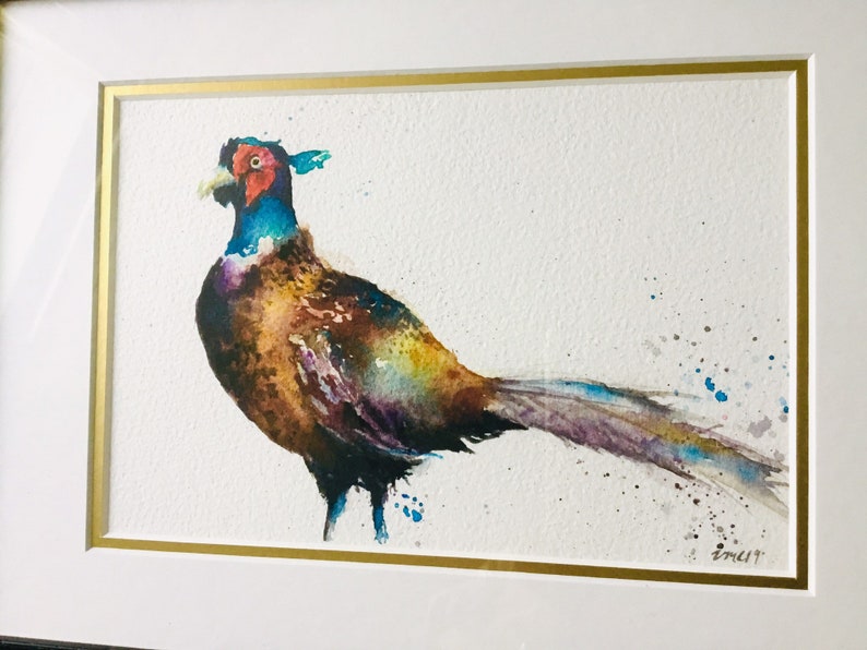 Watercolour Pheasant in Giclee Print - Etsy