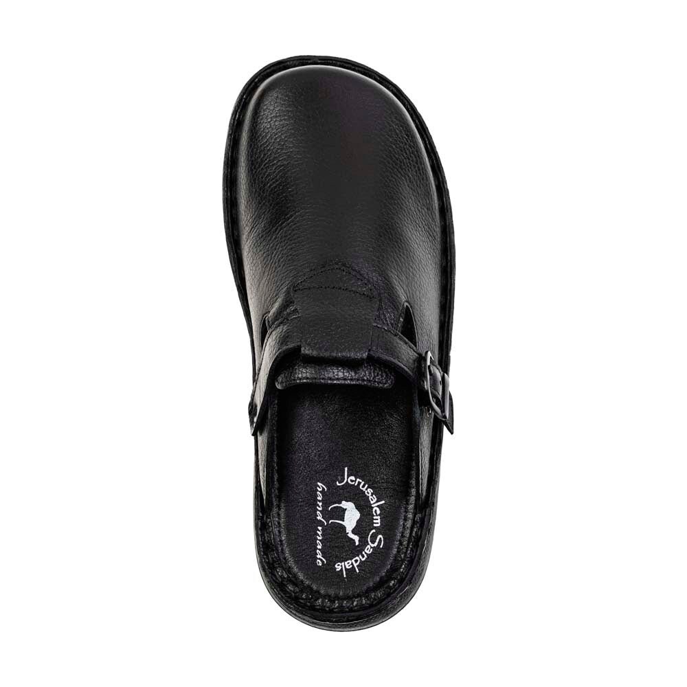 Jerusalem Sandals Sawyer Men's Leather Clog-toe Sandal Black - Etsy