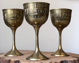 Brass goblets | Etsy