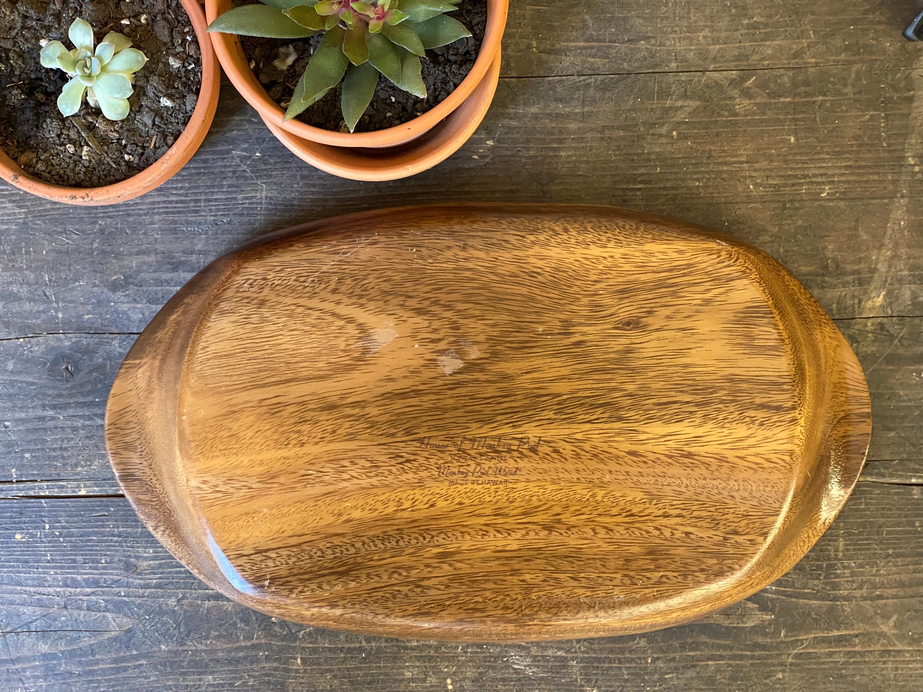 Monkey Pod Bowl/tray Sectioned Monkey Pod Wood Tray Four - Etsy