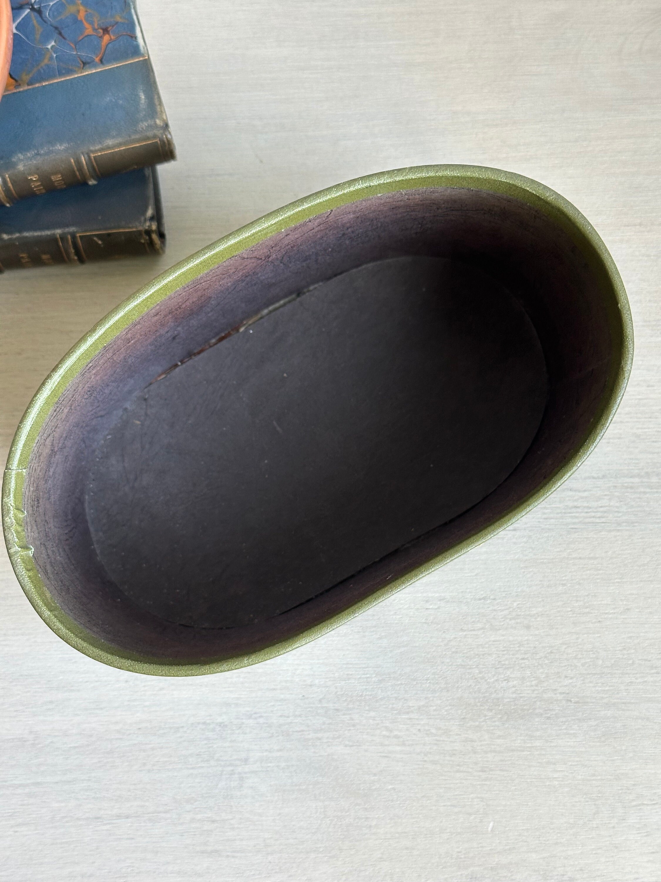 Vintage Mail Bin Letter Organizer, Mid Century Mail Letter Holder, Oval ...