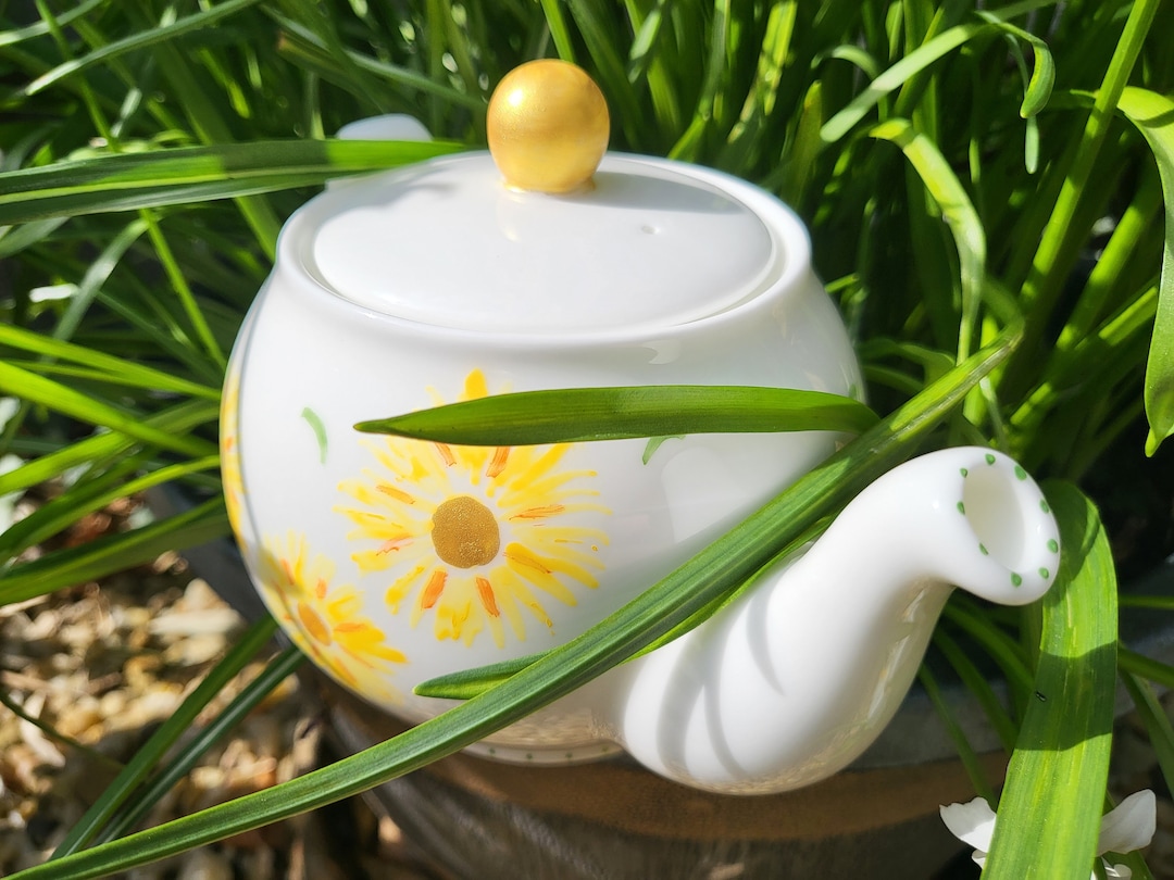 Daisy China Teapot for Two - Etsy