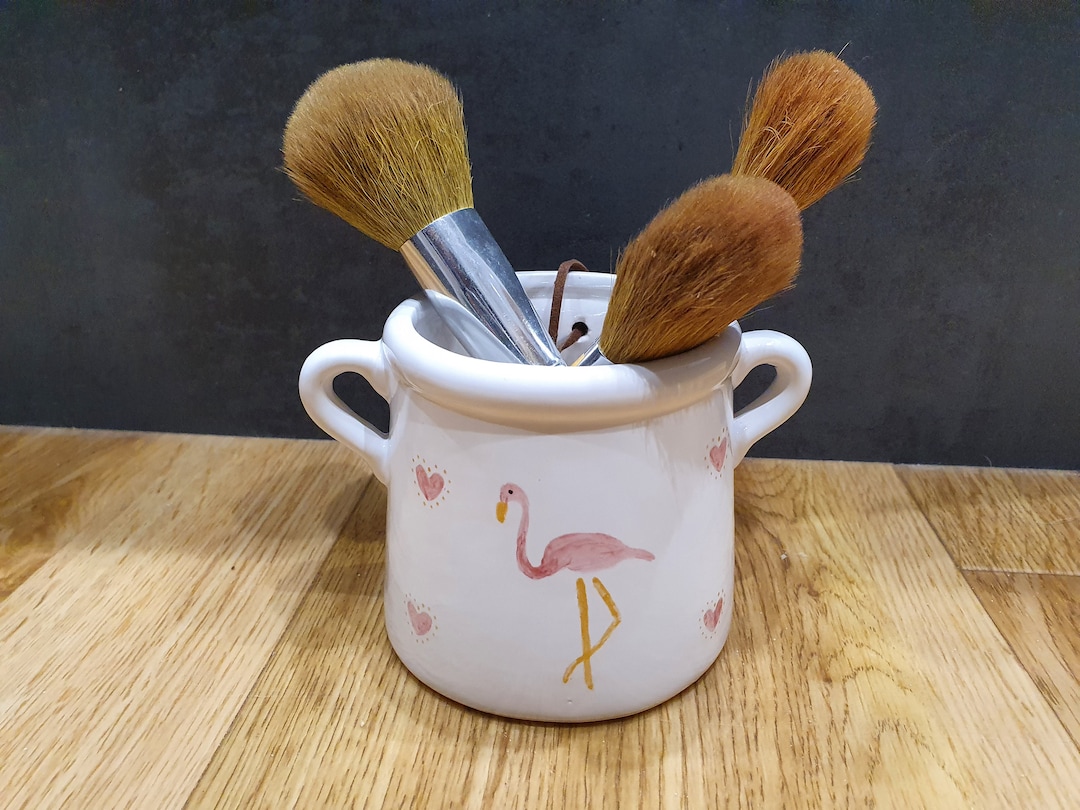 Flamingo Utensil Jar With Handles - Etsy