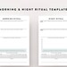 Daily Rituals Kit / Night Ritual, Morning Ritual, Journal Template ...