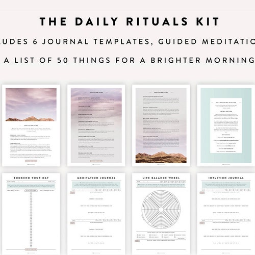 Daily Rituals Kit / Night Ritual Morning Ritual Journal - Etsy