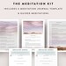 Meditation Kit / Guided Meditation, Meditation Diary, Meditation ...