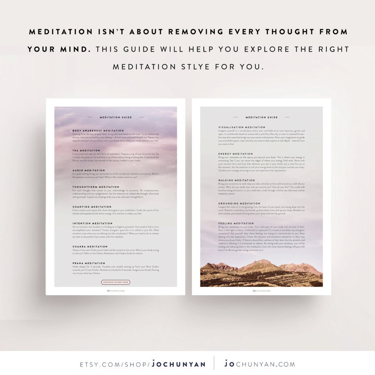 Meditation Kit / Guided Meditation, Meditation Diary, Meditation ...