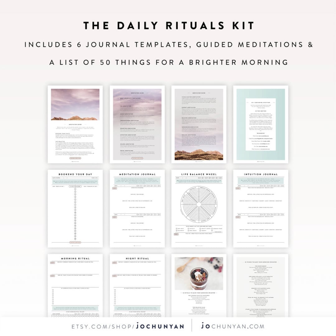 Daily Rituals Kit / Night Ritual, Morning Ritual, Journal Template ...