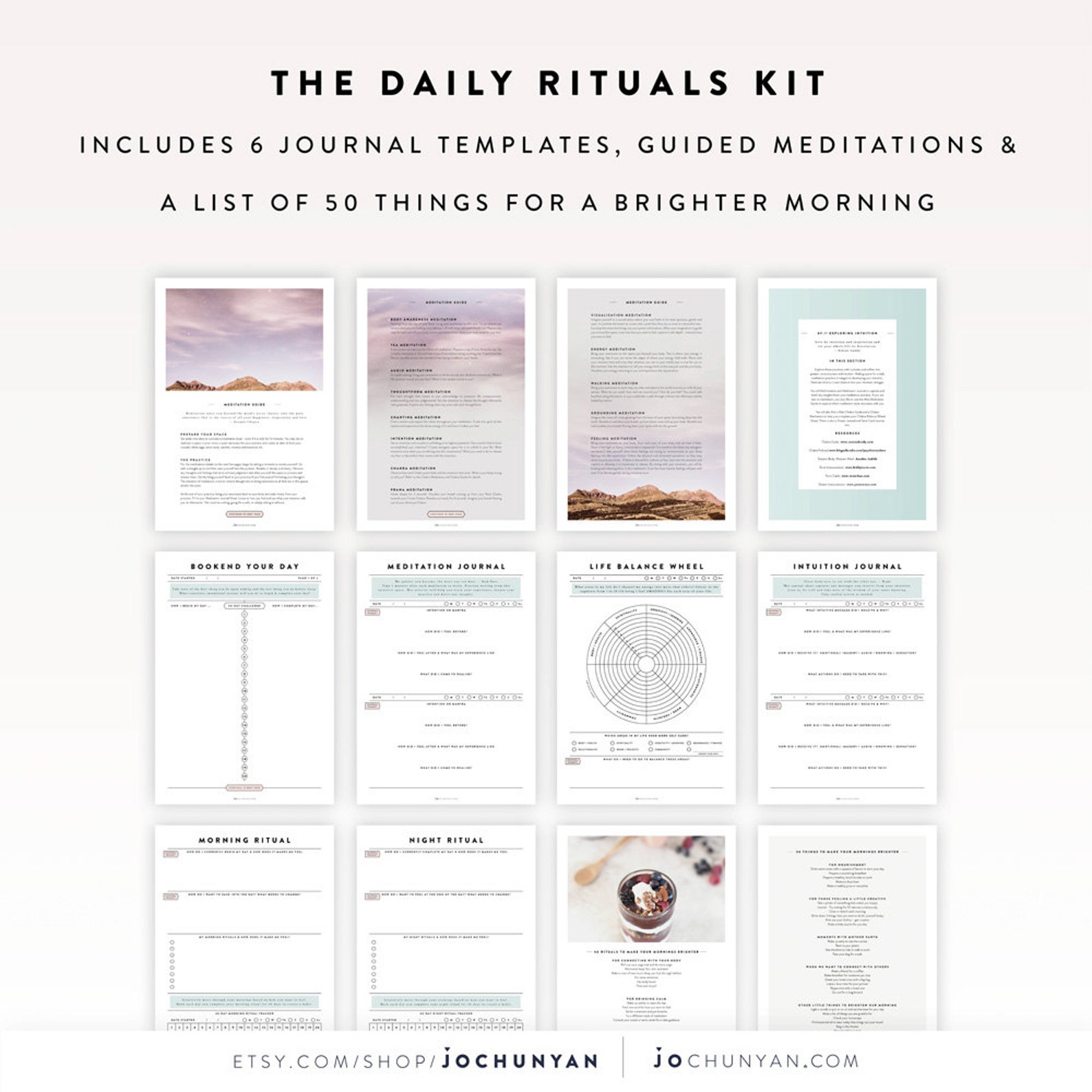 Daily Rituals Kit / Night Ritual, Morning Ritual, Journal Template ...
