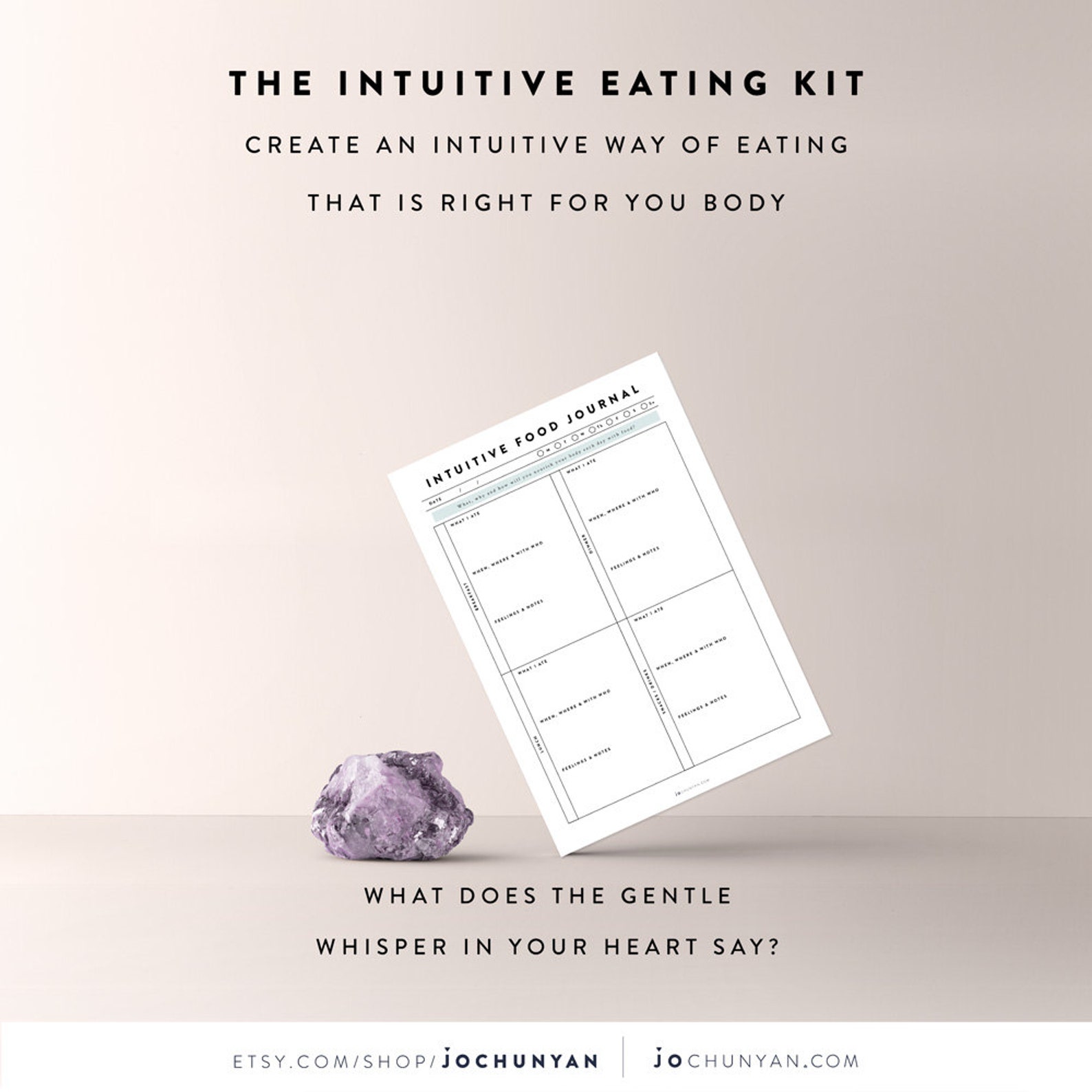 Intuitive Eating Kit / Food Journal, Food Diary, Meal Planner, Wellness ...