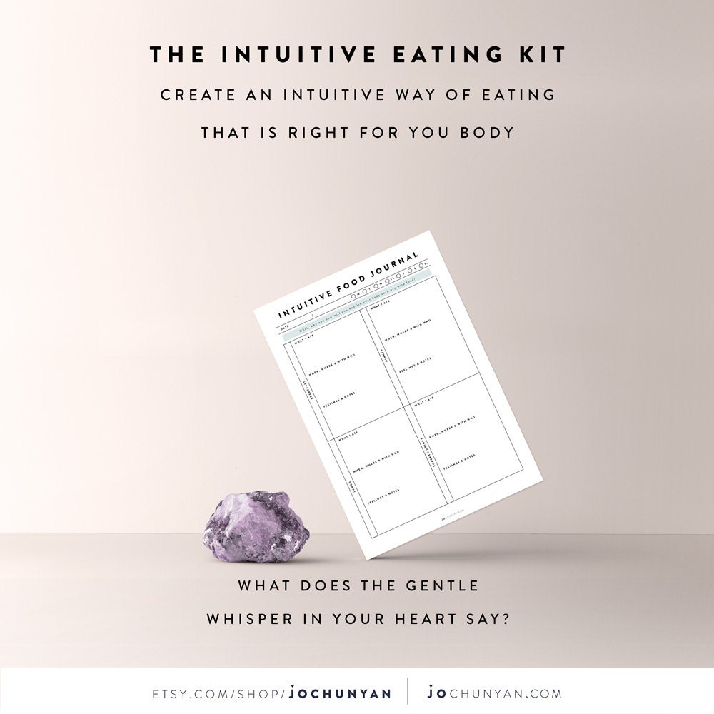 Intuitive Eating Kit / Food Journal, Food Diary, Meal Planner, Wellness ...