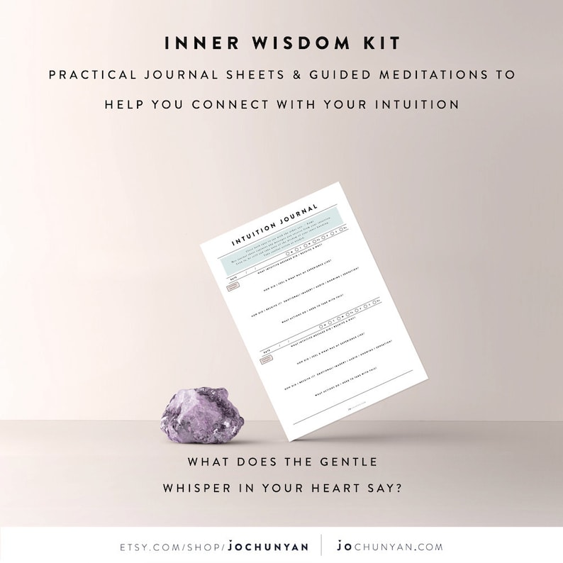 Inner Wisdom Kit / Intuition Kit Journal Template Journal | Etsy