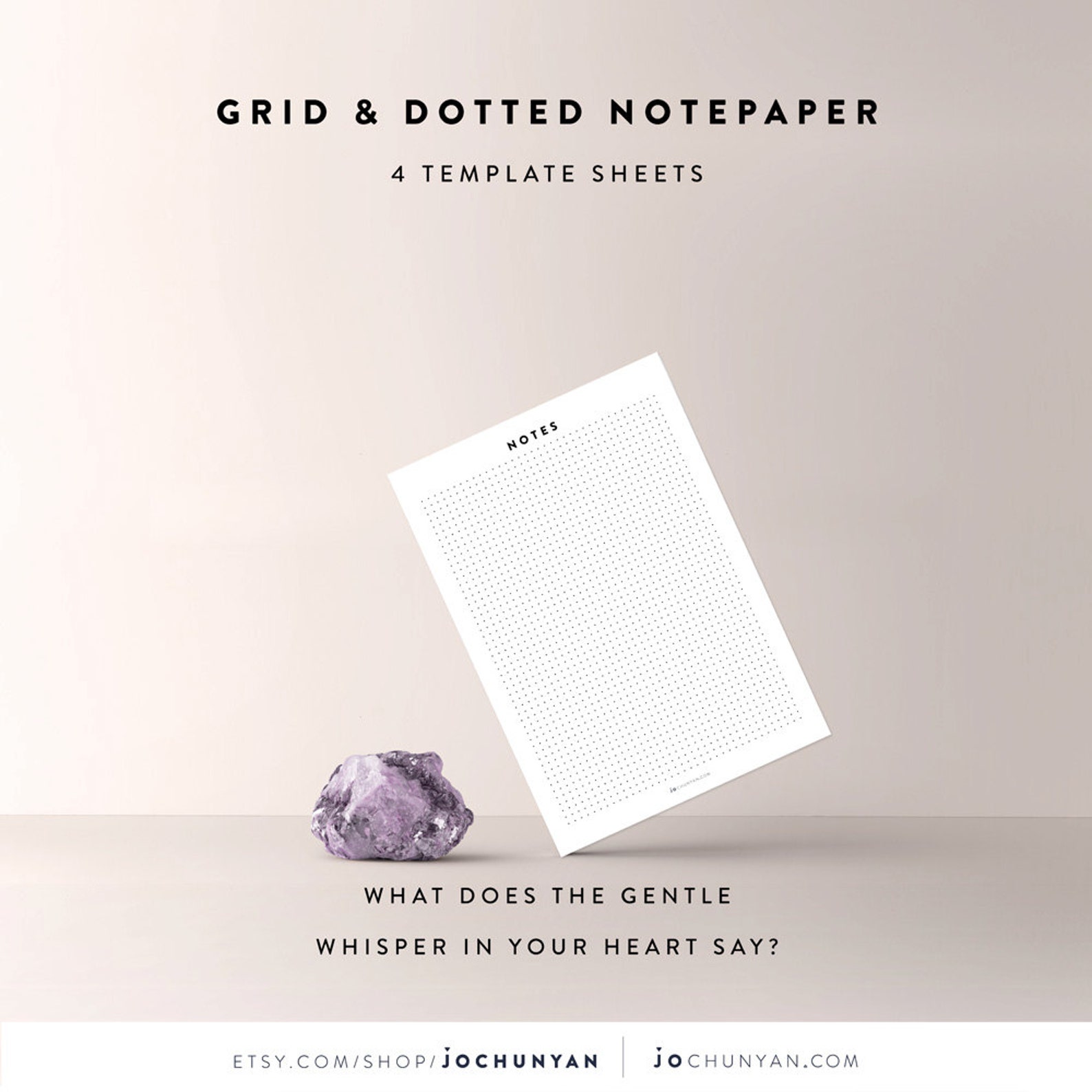 Grid & Dotted Notepaper Grid Notepaper Notepaper Dotted - Etsy