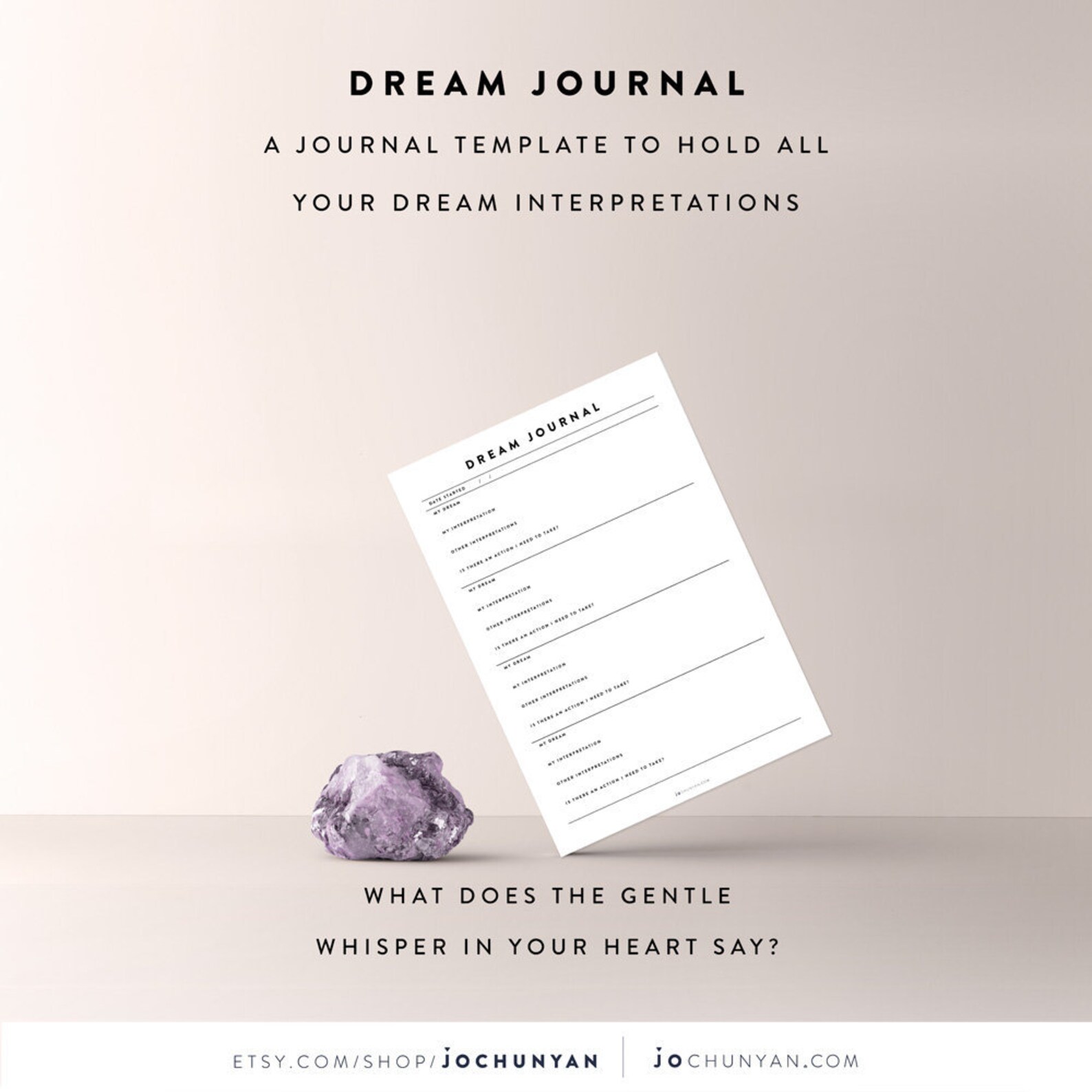 Dream Journal Sheet / Journal Template, Journal Sheet, Intuition ...