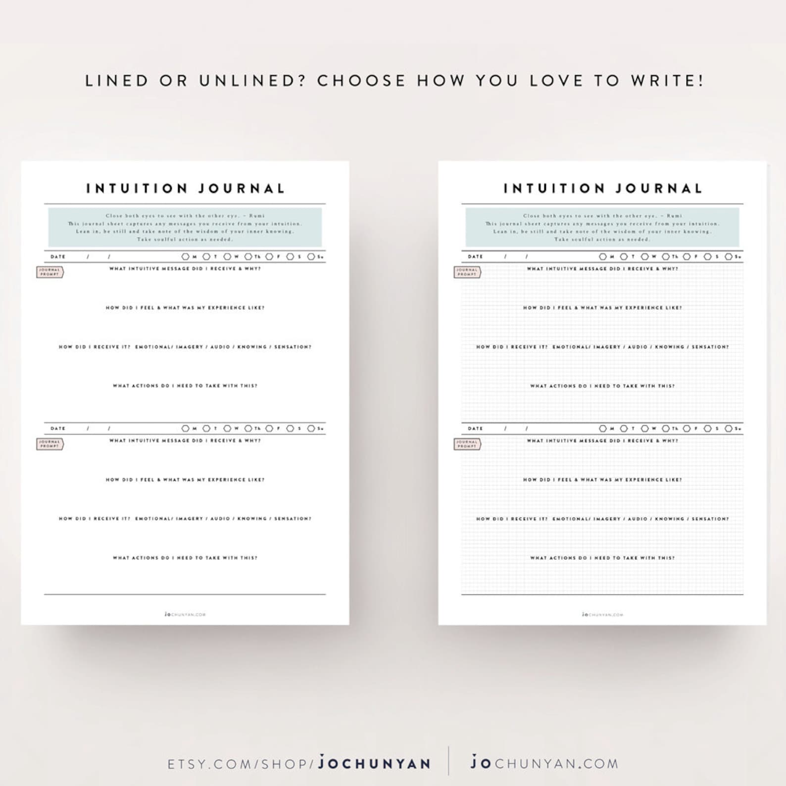Inner Wisdom Kit / Intuition Kit Journal Template Journal | Etsy